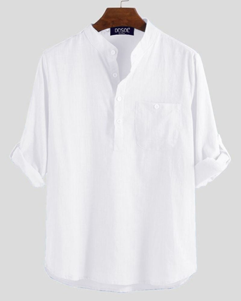 Men's Classic White Casual Shirt – Cotton Bay