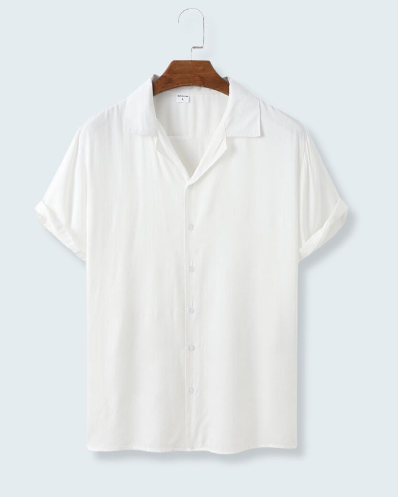 Urban White Luxe Cotton Casual Shirt for Men – Cotton Bay